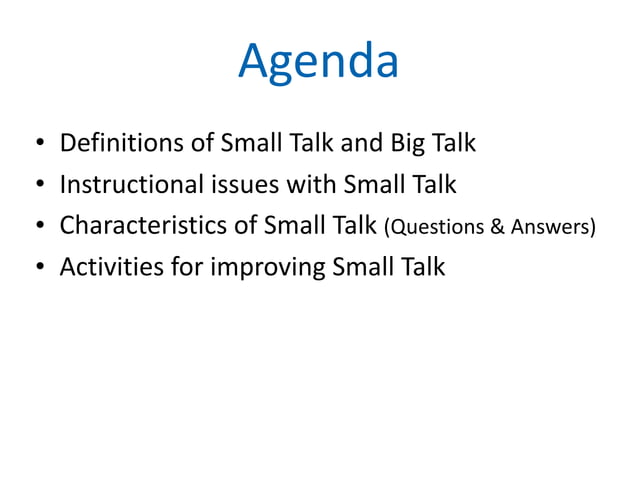 Small Talk is Big Talk: Teaching Phatic Communication | PDF | Education