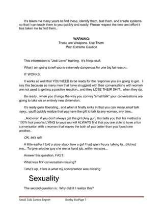 Small Talk Tactics.pdf | Parenting Babies and Toddlers | Parenting