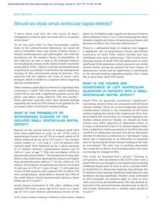Small ventricular septal defects | PDF