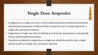 Small volume parenterals | PDF