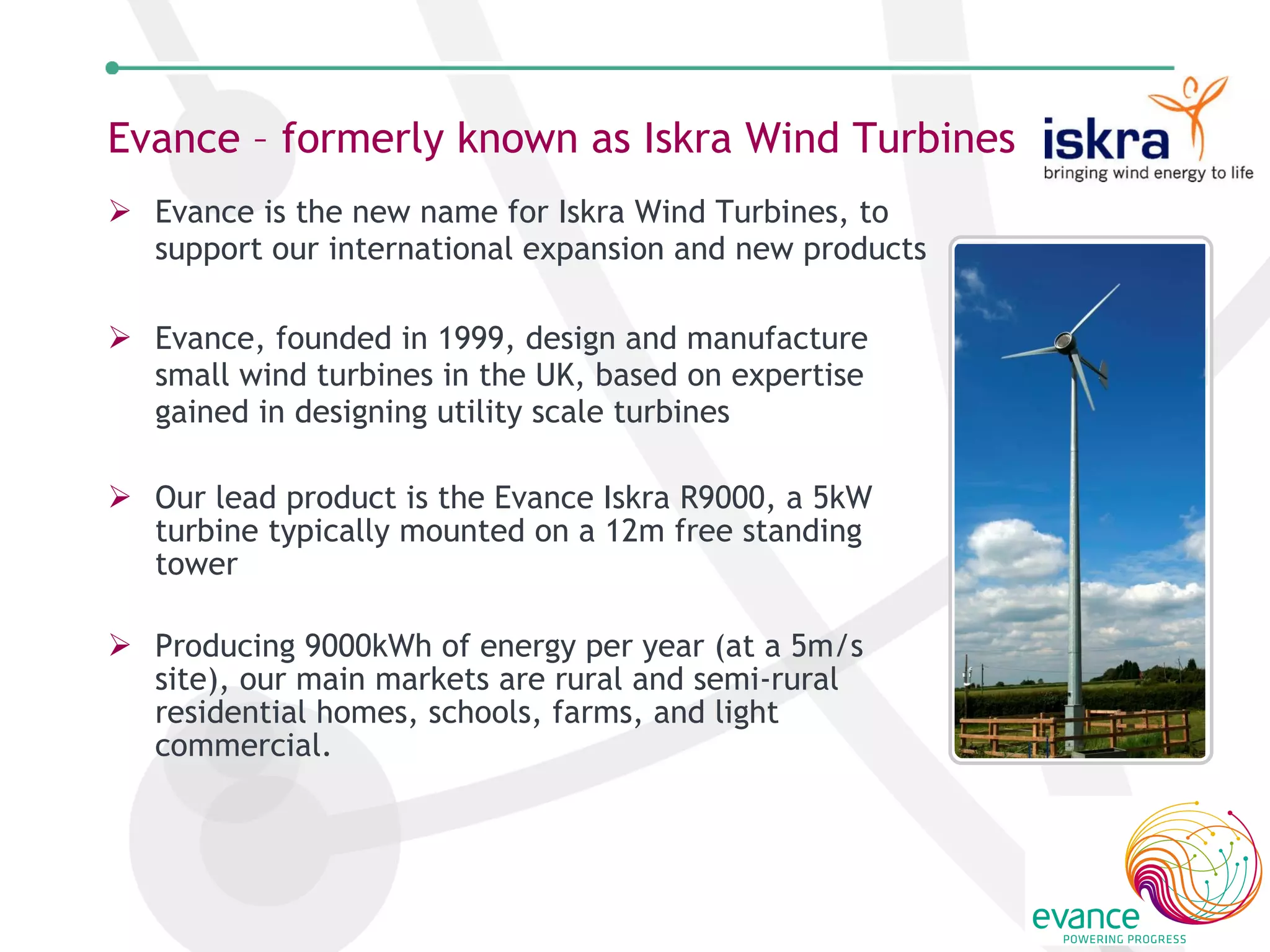 Small Wind Big Future Iskra/Evance | PPT
