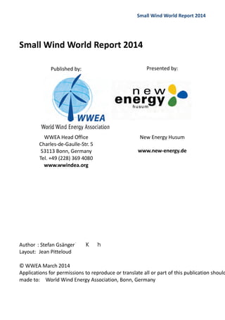 Small Wind Energy Report 2014 | PDF