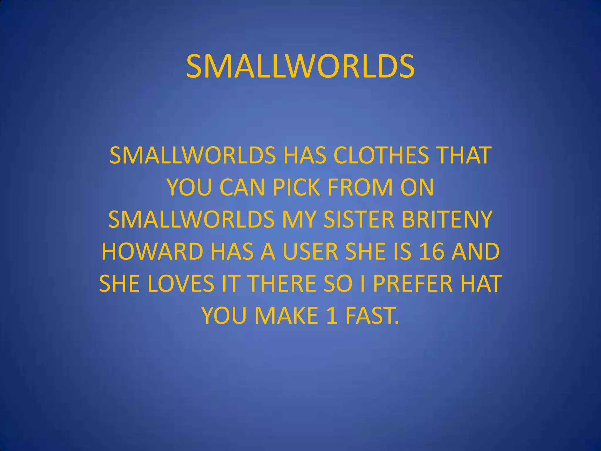 Smallworlds | PPT