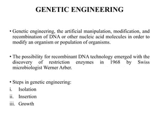 Social and ethical issues of genetic engineering | PPTX