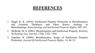 Bioinformatics and intellectual property | PPTX