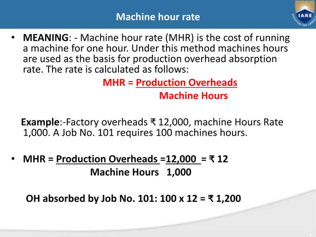 Machine hour reate | PPTX
