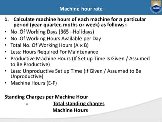 Machine hour reate | PPTX