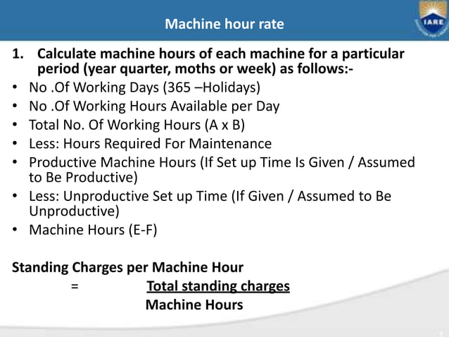 Machine hour reate | PPTX