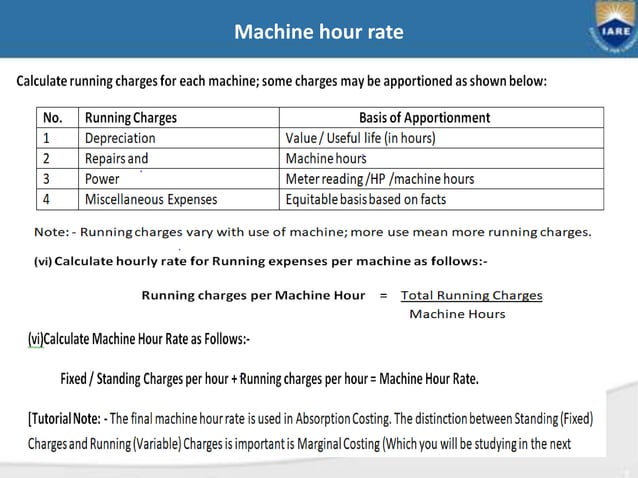 Machine hour reate | PPTX