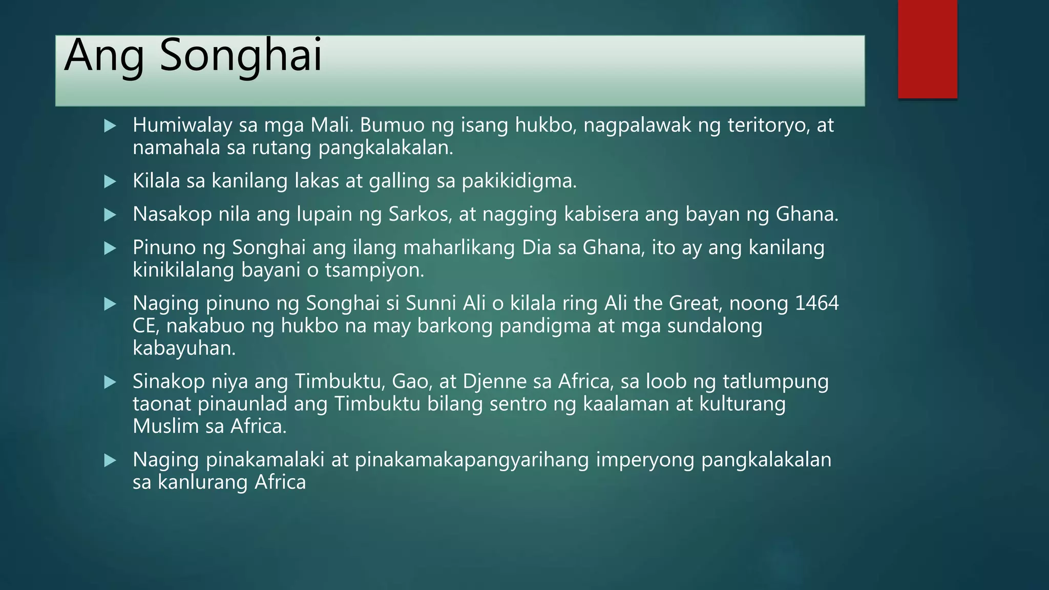 Aralin 5: Ang Kabihasnang Klasikal ng america at africa at sa mga Pulo ...
