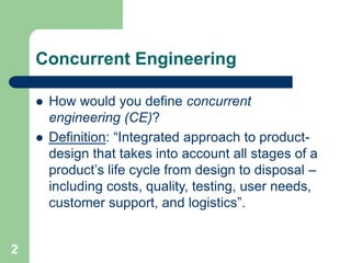 Concurrent Engineering in Industry | PPT