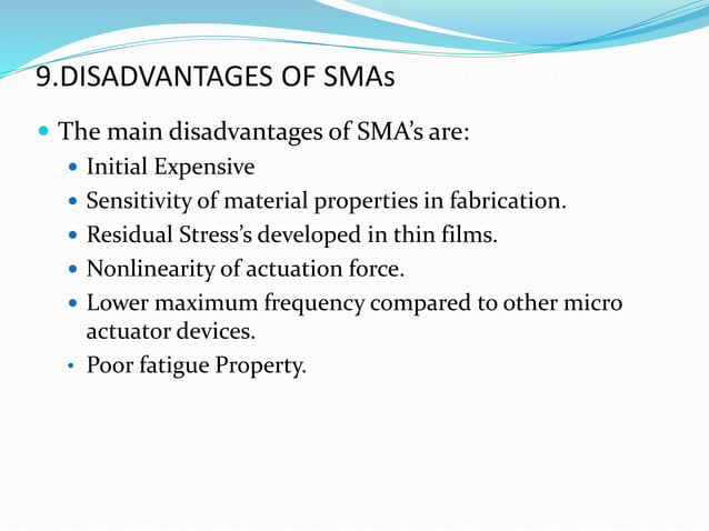 Shape Memory Alloy ppt | PPTX | Physics | Science