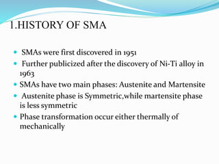 Shape Memory Alloy ppt | PPTX