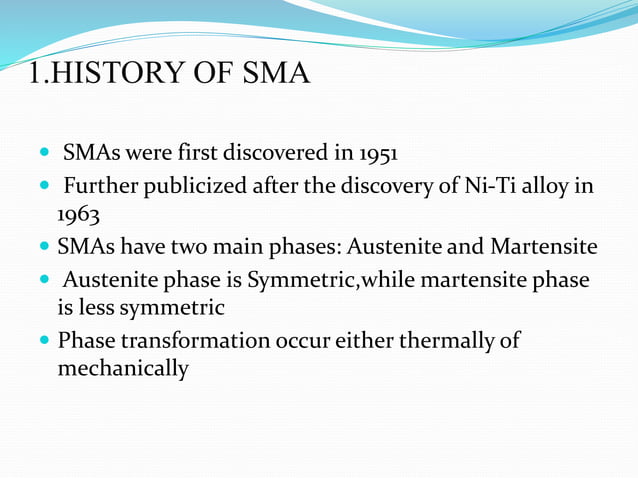 Shape Memory Alloy ppt | PPTX | Physics | Science