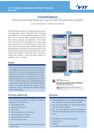 UbiComp2011: ContextCapture (Poster) | PDF