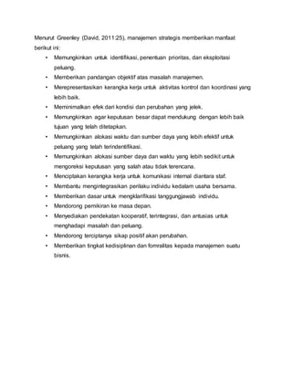 SM, ari prayogo, Hapzi Ali, overview strategic management process ...