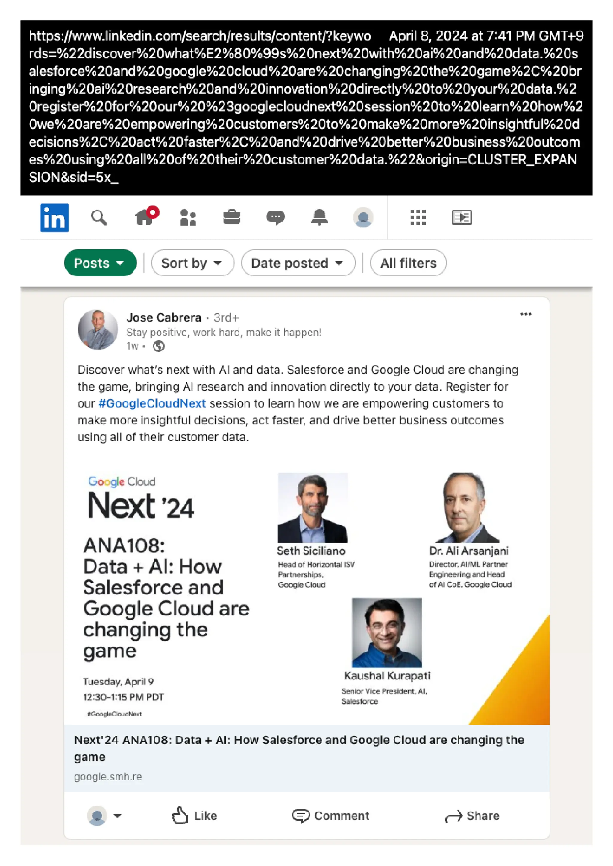 Smarp snapshot 202 -- Google Cloud Next '24 Customers & Partners | PDF