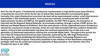 The Rise of Supernetwork Data Intensive Computing | PPT