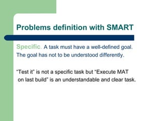 Problems definition with SMART | PPT