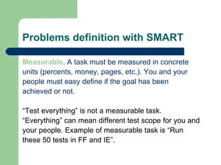 Problems definition with SMART | PPT