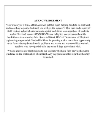 industrial visit report | PDF