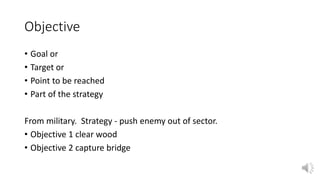 SMART Objective setting in FM | PPTX