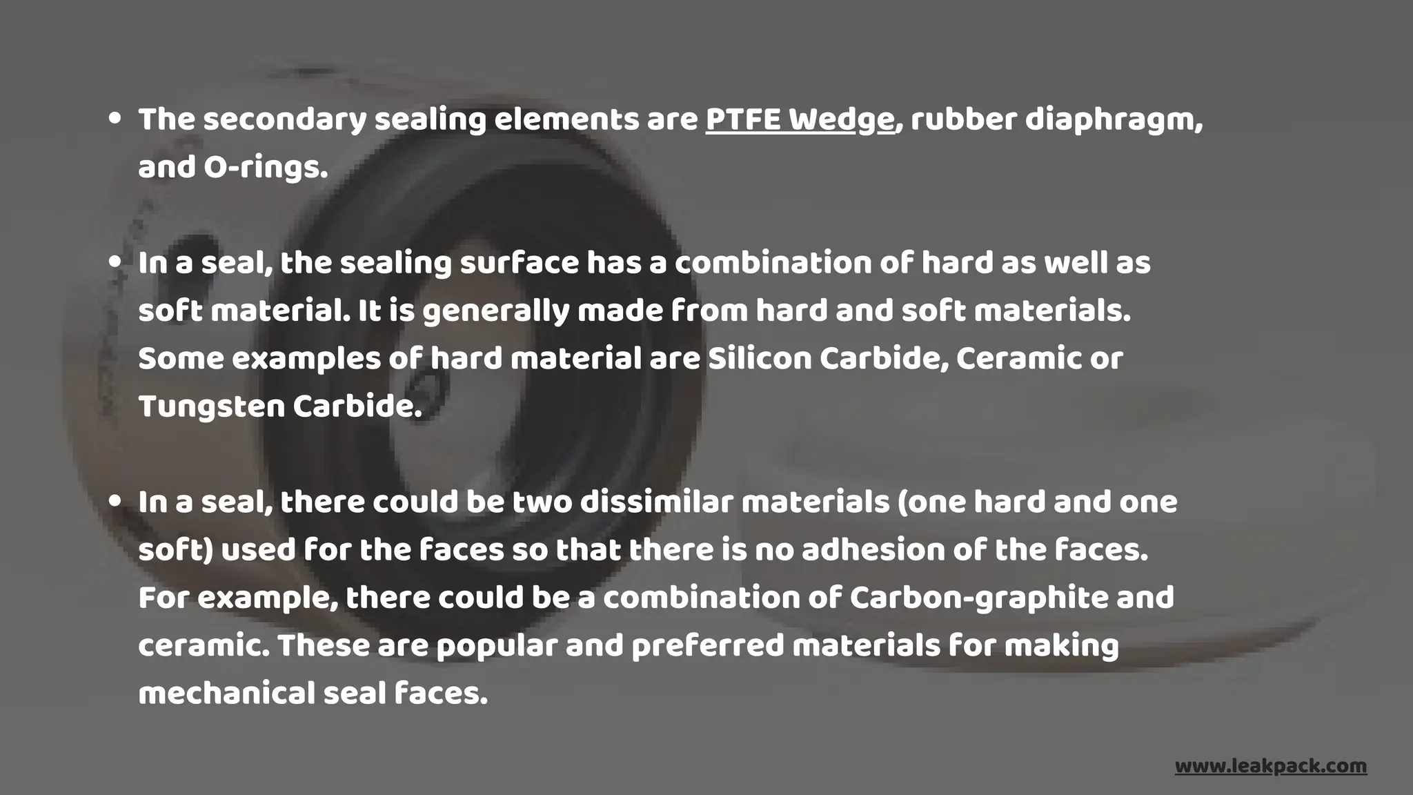 What are the components of a mechanical seal? | PDF