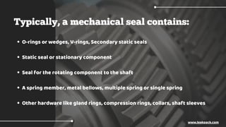 What are the components of a mechanical seal? | PDF