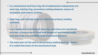 What are the components of a mechanical seal? | PPT