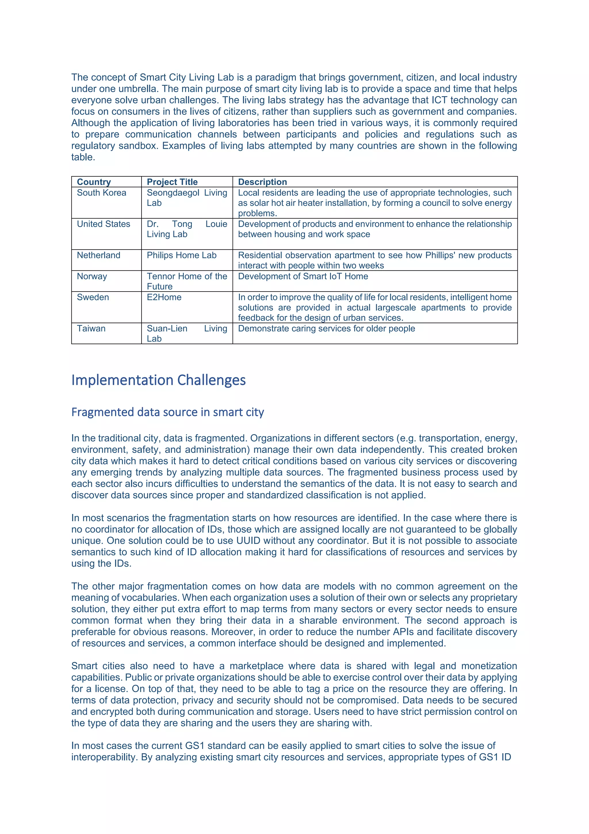 Smart city position paper - GS1 standards perspective | PDF