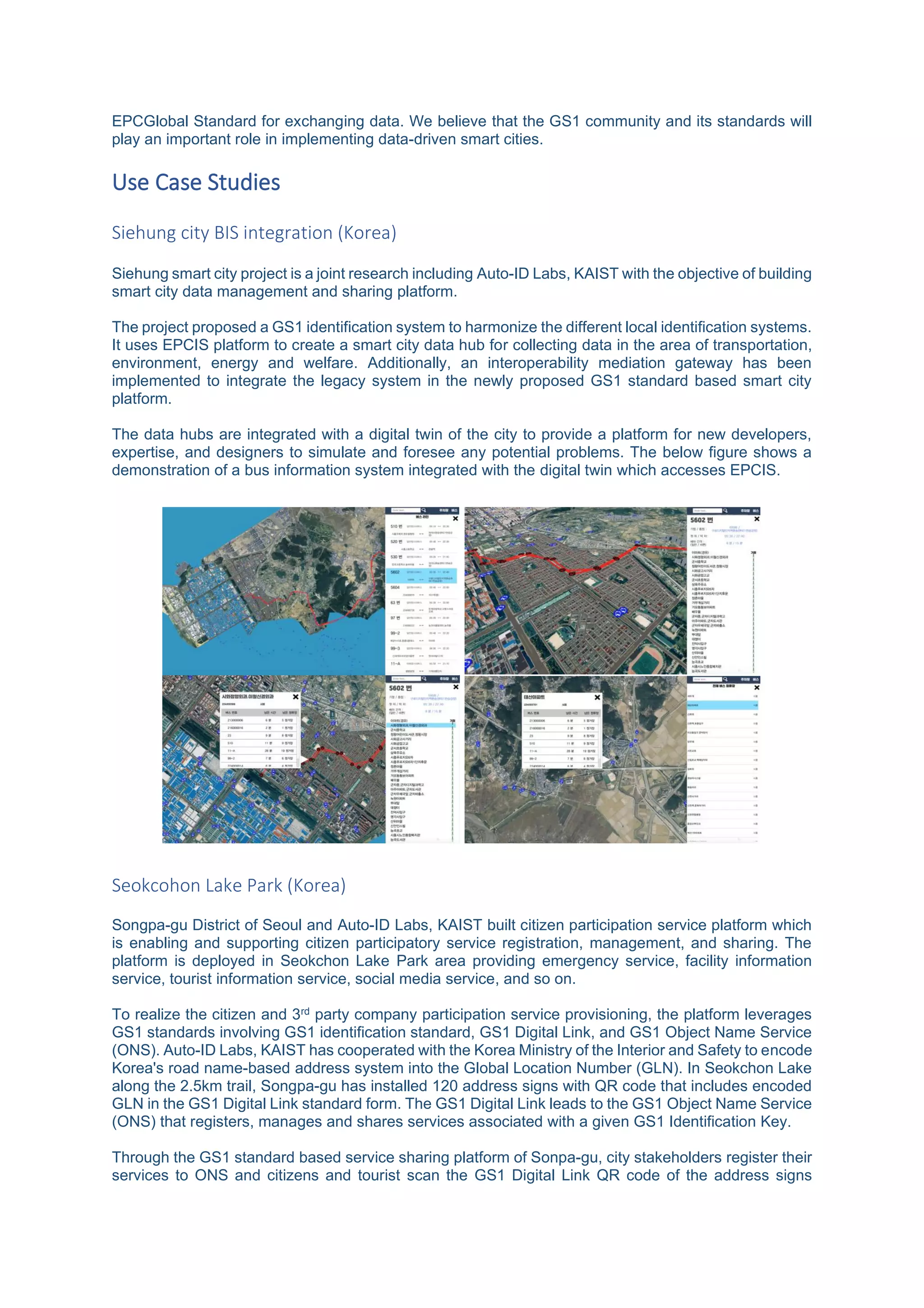Smart city position paper - GS1 standards perspective | PDF