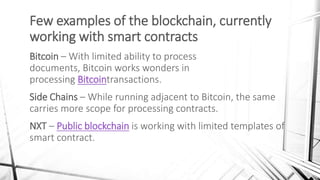 Smart contracts | PPT