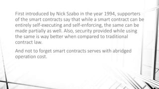 Smart contracts | PPT