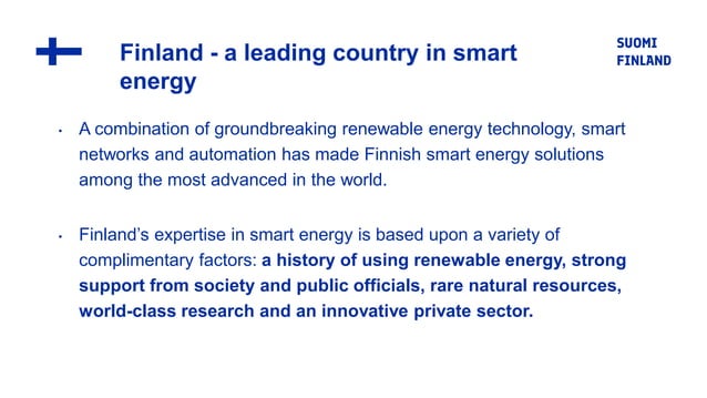 the development of smart energy in Finland | PPT