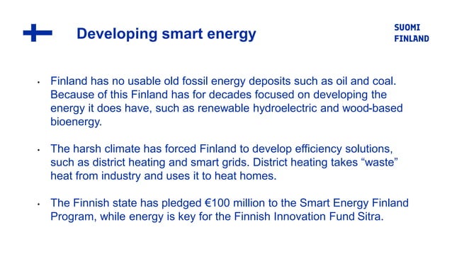 the development of smart energy in Finland | PPT