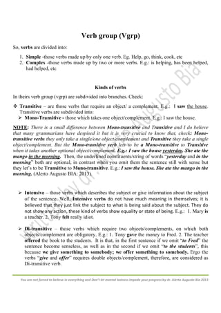 Syntax - Verb Group Vgrp | PDF | Programming Languages | Computing