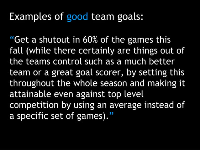 Smart Goal Setting | PPT | Soccer | Sports
