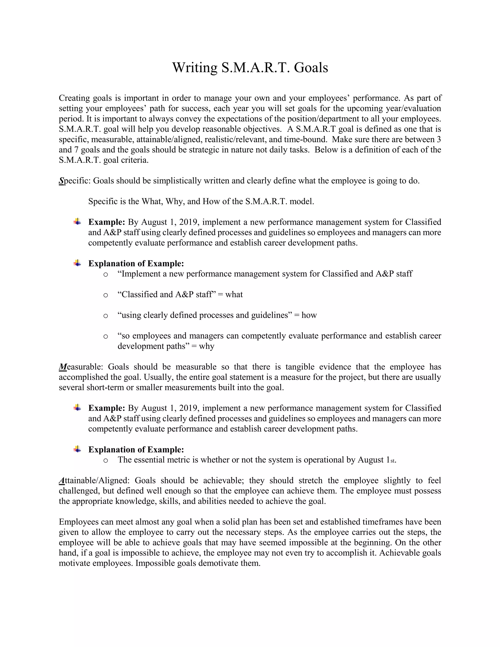 Smart goals | PDF | Resume Writing and Advice | Job Search