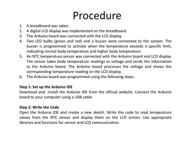 Arduino Based Digital Smart Thermometerpptx Consumer Electronics Technology And Computing