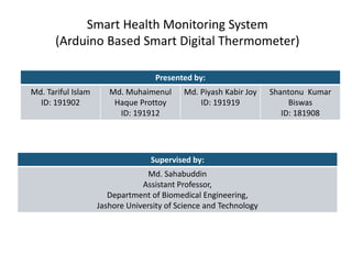 Arduino based digital smart thermometer.pptx