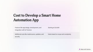 How to Build A Smart Home Automation App? | PPT