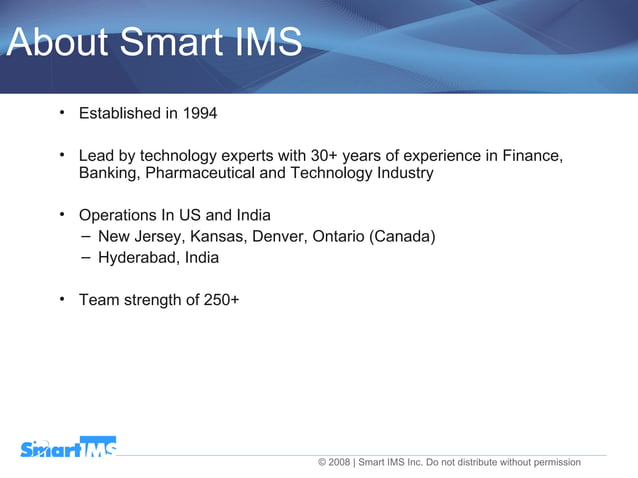 Smart Ims Inc | PPT