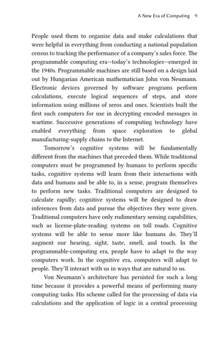 Smart machines IBM’s watson and the era of cognitive computing | PDF