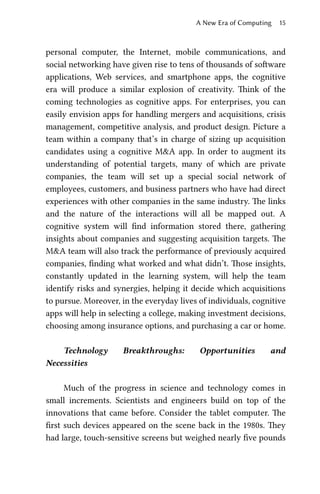 Smart machines IBM’s watson and the era of cognitive computing | PDF