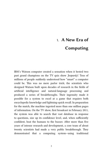 Smart machines IBM’s watson and the era of cognitive computing | PDF