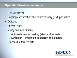 Smart metering for households: cost and benefits for Netherlands | PDF ...