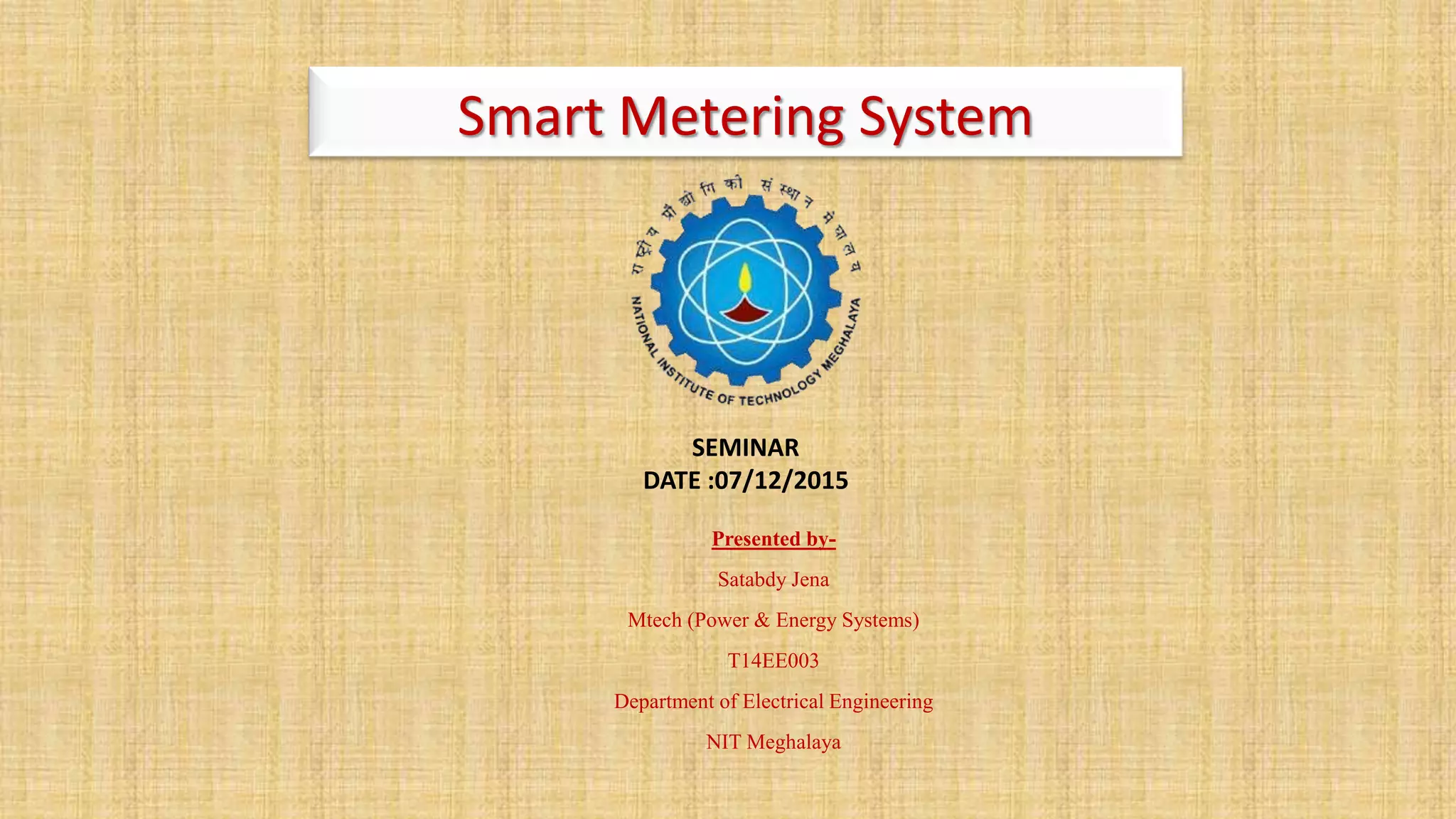 Smart metering-system | PPTX