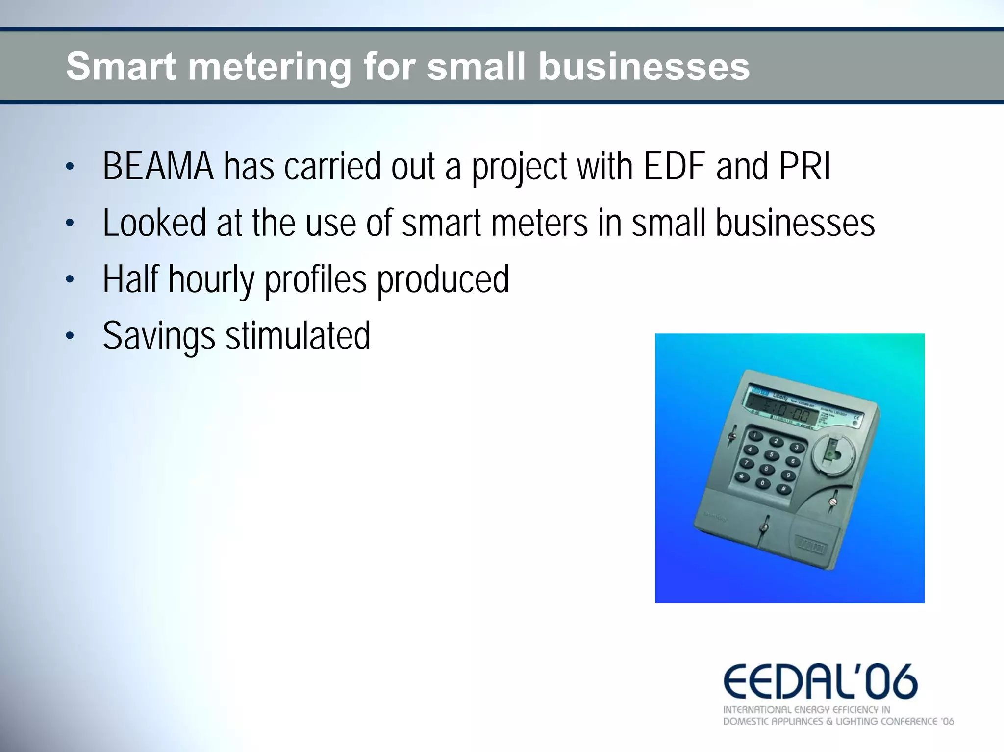 Smart metering - the real energy benefits | PDF