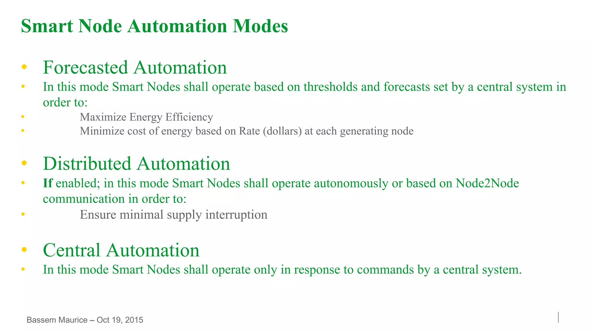 Smart Nodes And Automation Modes For Energy Routing Ppt Free Download