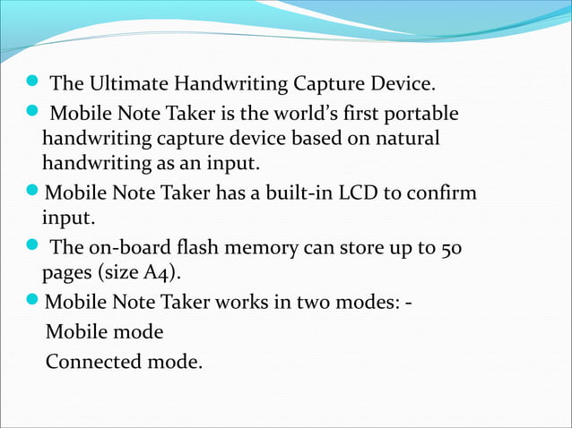 Smart note-taker | PPT